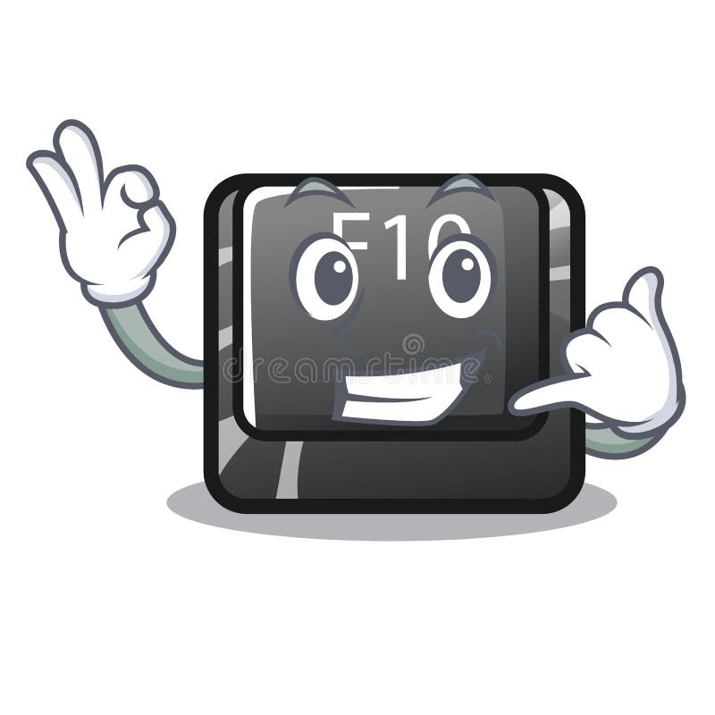 Call Me F10 Button Installed on Cartoon Computer Stock Vector ...