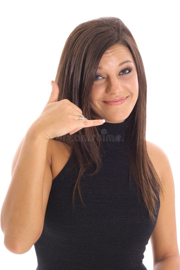 Call me female stock image. Image of beautiful, glamour - 14751969