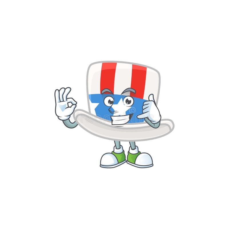Call Me Funny Uncle Sam Hat Mascot Picture Style Stock Vector ...