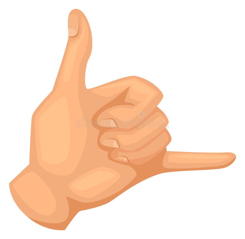 Call Me Hand Gesture. Contact or Communication Symbol Stock Vector ...