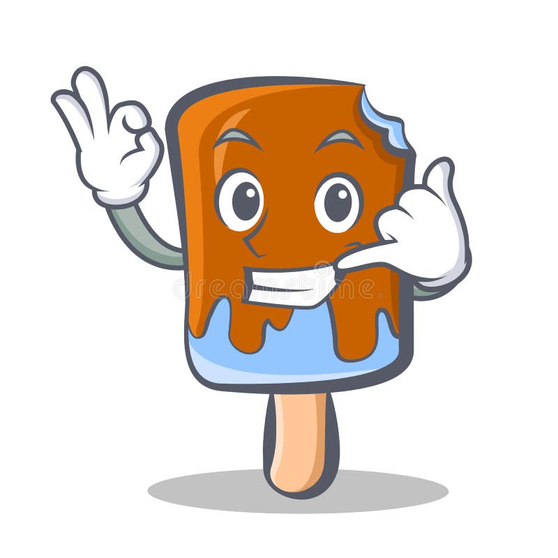 Call Me Ice Cream Character Cartoon Stock Vector - Illustration of ...