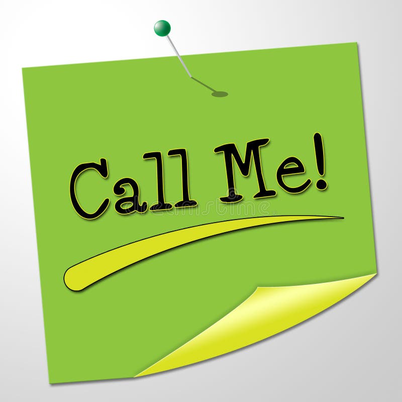 Call Me Note stock illustration. Illustration of help - 197478223