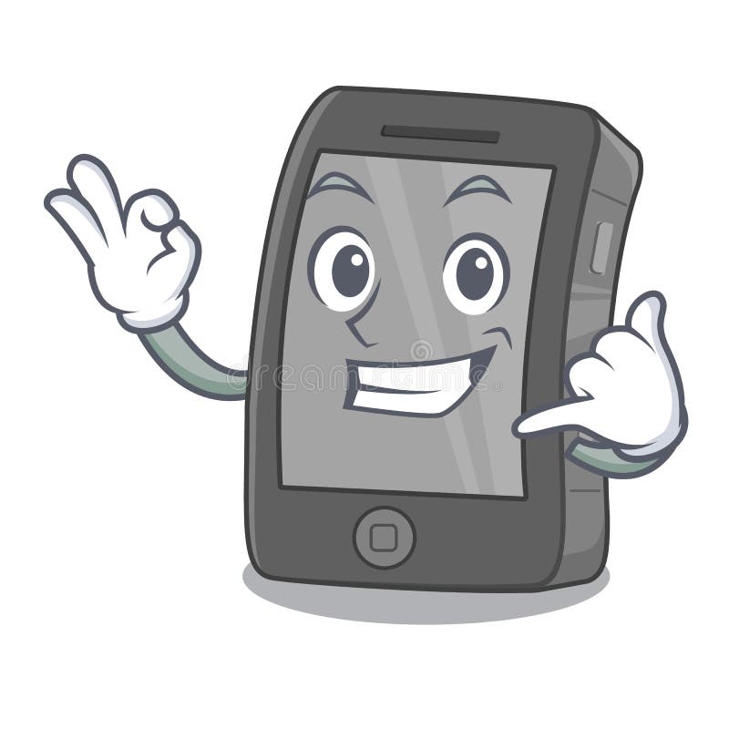 Call Me Ipad in the a Cartoon Shape Stock Vector - Illustration of ...