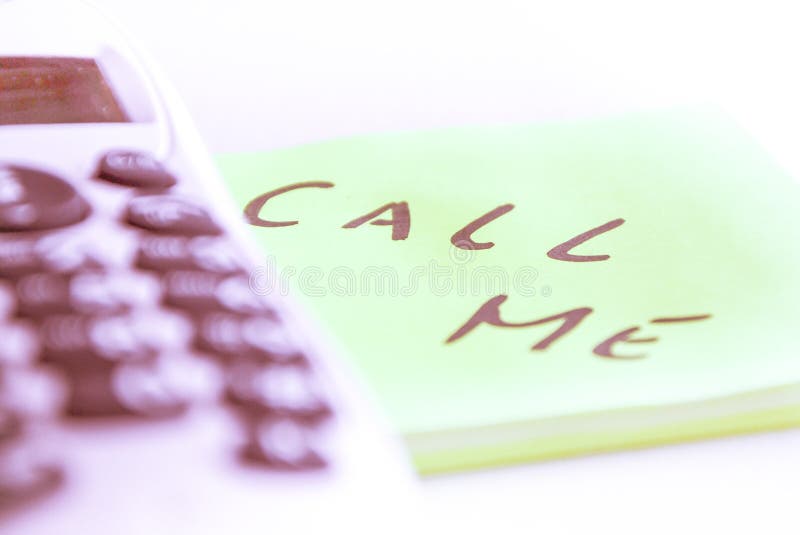 Call Me Note - Contact Us Question Customer Service Support Concept ...