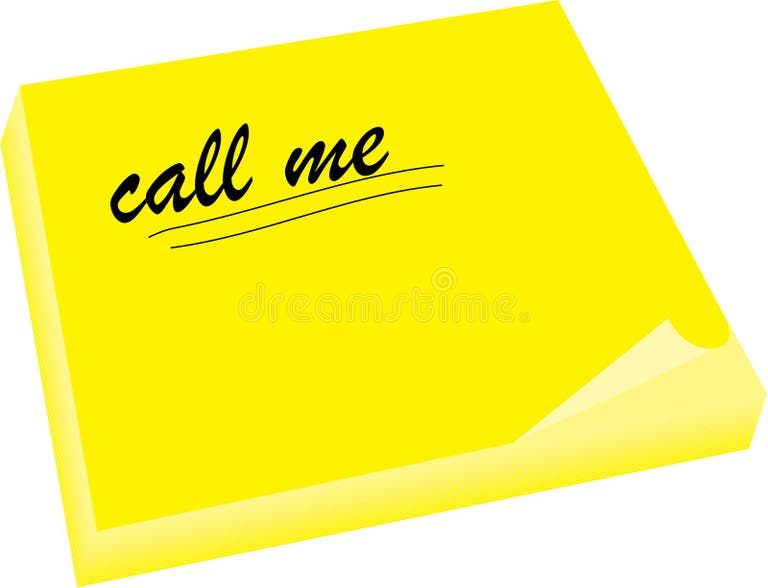 Call me note underlined stock vector. Illustration of exclamation - 2638074