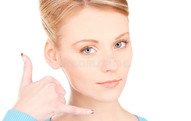 Call me stock photo. Image of nice, attractive, concept - 40606094