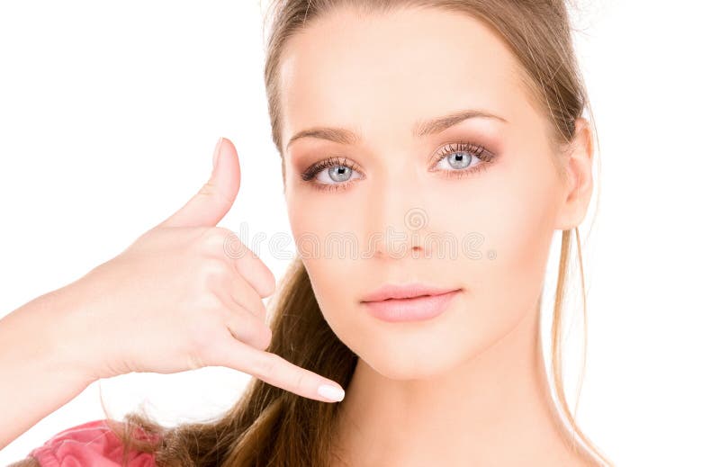 Call me stock image. Image of fingers, gorgeous, adult - 40293687