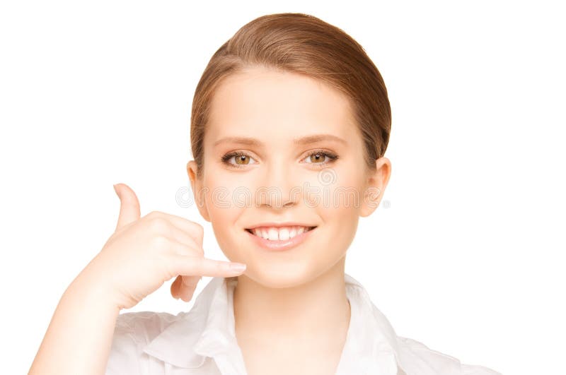Call me stock photo. Image of human, call, happy, friendly - 40596888