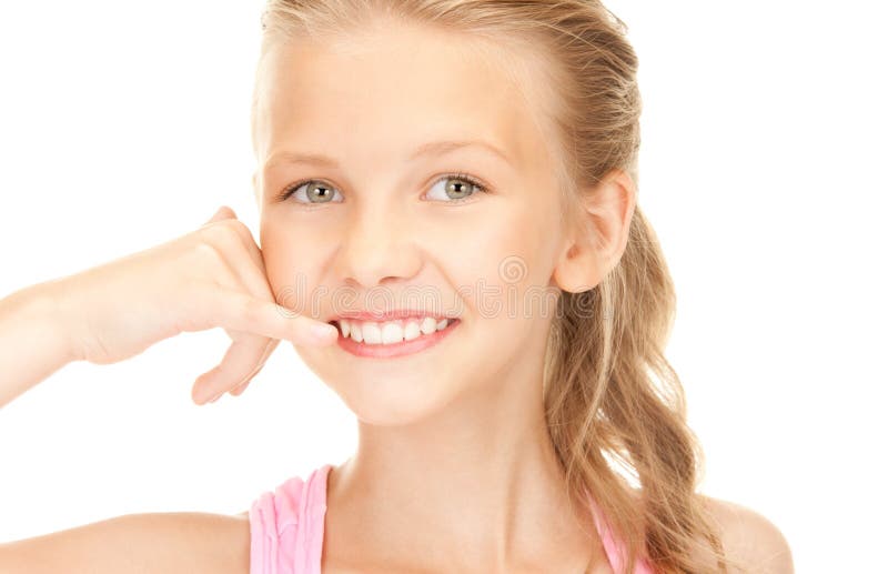 Call me stock image. Image of person, child, friendly - 41139903