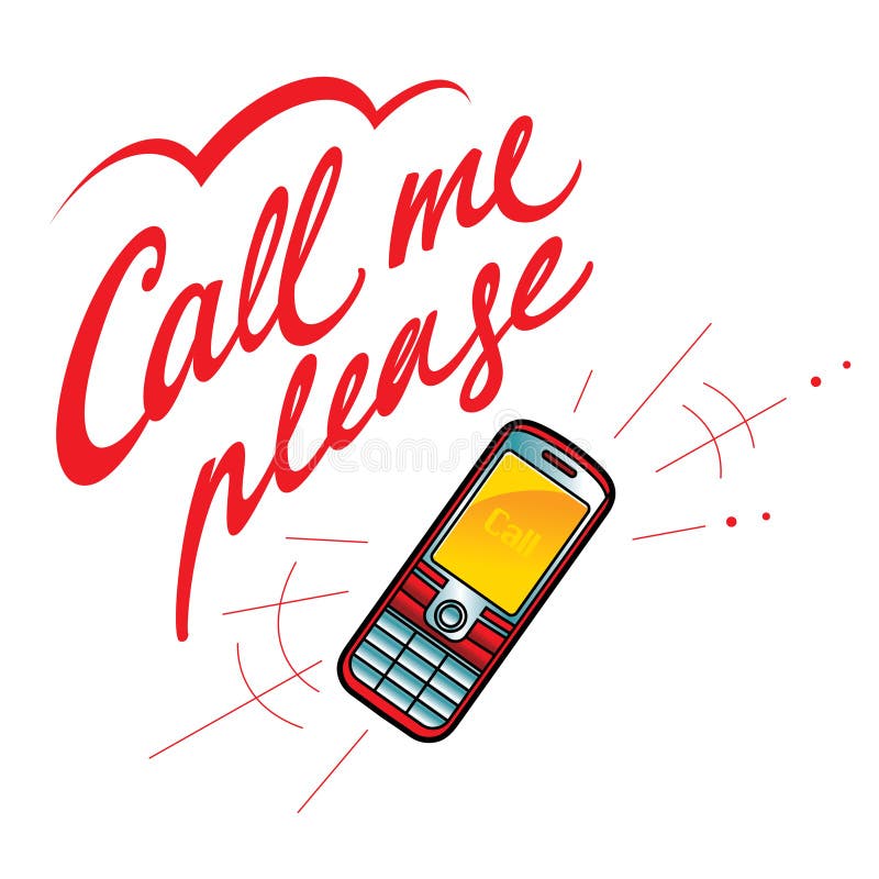 Call me please cell phone stock vector. Illustration of mobile - 28137660