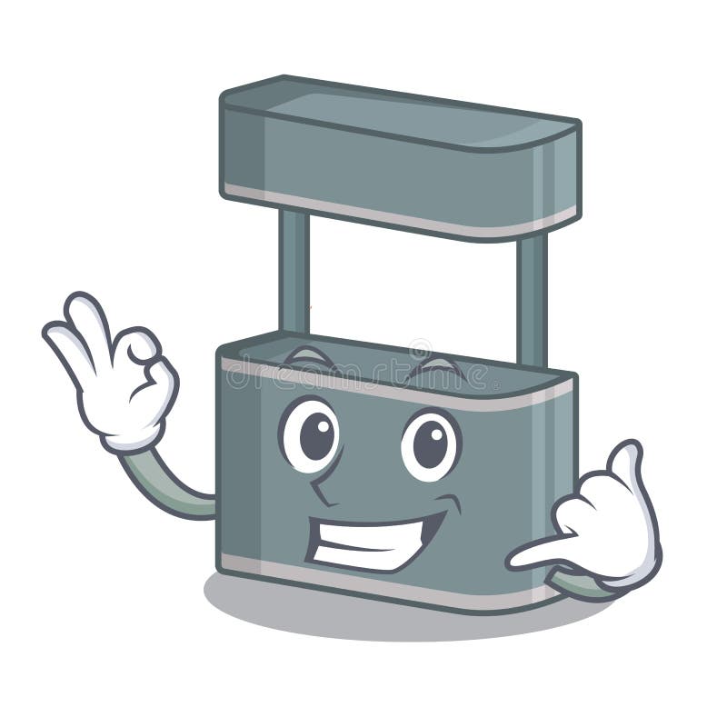 Call Me Toy Trade Stand on a Mascot Stock Vector - Illustration of ...