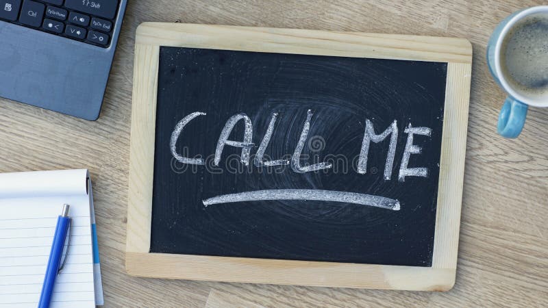 Call me written stock image. Image of career, recruit - 44147005