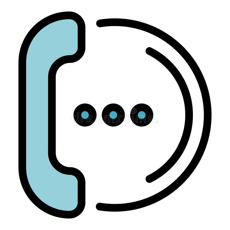 Call Medical Help Icon Color Outline Vector Stock Vector - Illustration ...