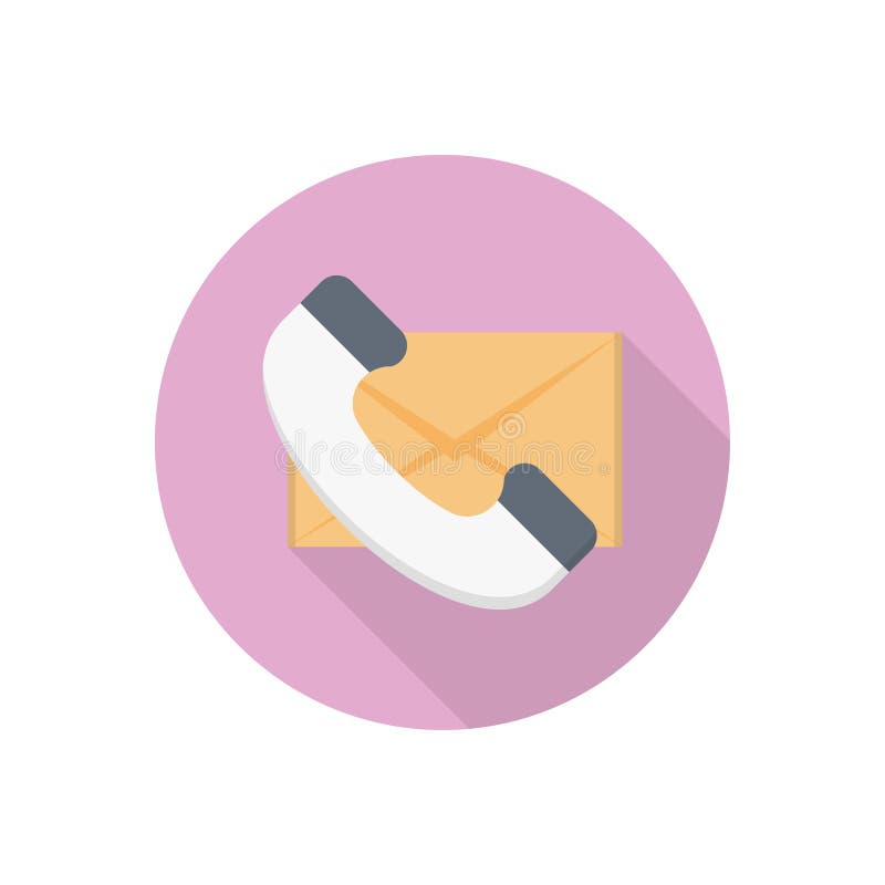 Call Message Vector Flat Colour Icon Stock Vector - Illustration of ...