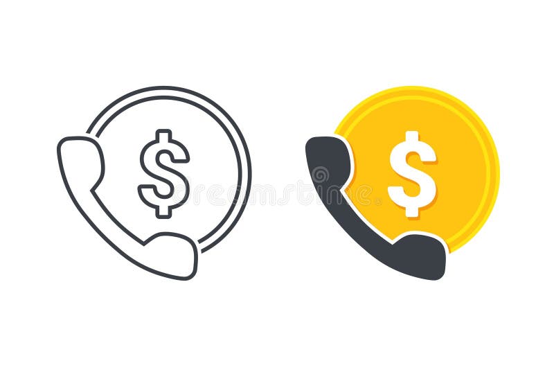 Call Money Symbol. Illustration Vector Stock Vector - Illustration of ...