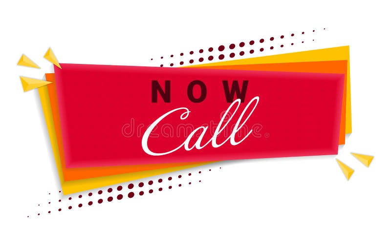 Call Now Banner Template Design. Vector Illustration Stock Vector ...