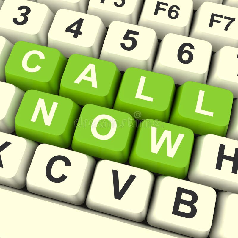 Call Now Computer Keys in Green for Helpdesk or Assistance Stock Photo ...