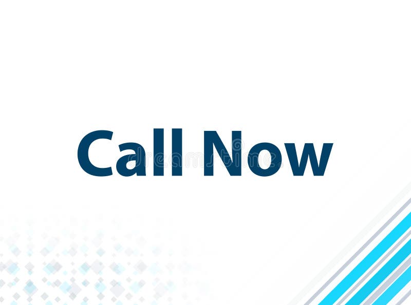 Call Now Modern Flat Design Blue Abstract Background Stock Illustration ...