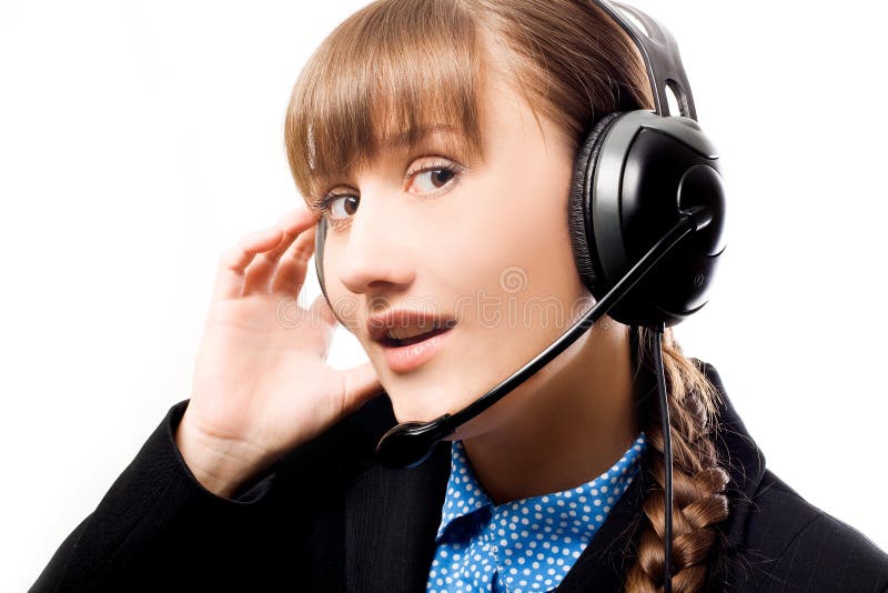 Call operator stock photo. Image of business, clerk, ginger - 11432210