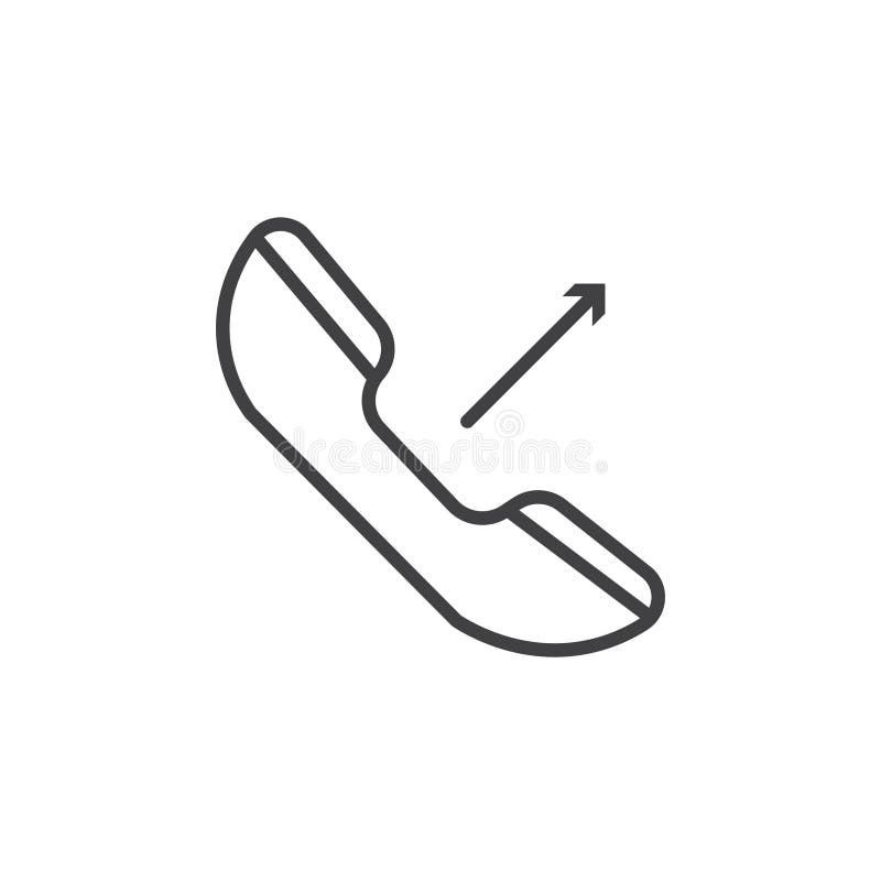 Call Outgoing Icon Set. Outgoing Call Vector Symbol in Black Filled and ...