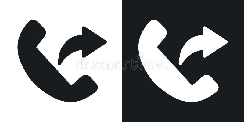 Call Outgoing Icon Set. Outgoing Call Vector Symbol in Black Filled and ...