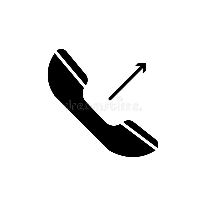 Call Outgoing Icon Set. Outgoing Call Vector Symbol in Black Filled and ...