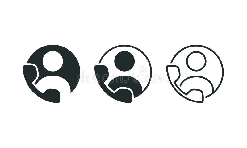 Call Person Icon. Illustration Vector Stock Vector - Illustration of ...