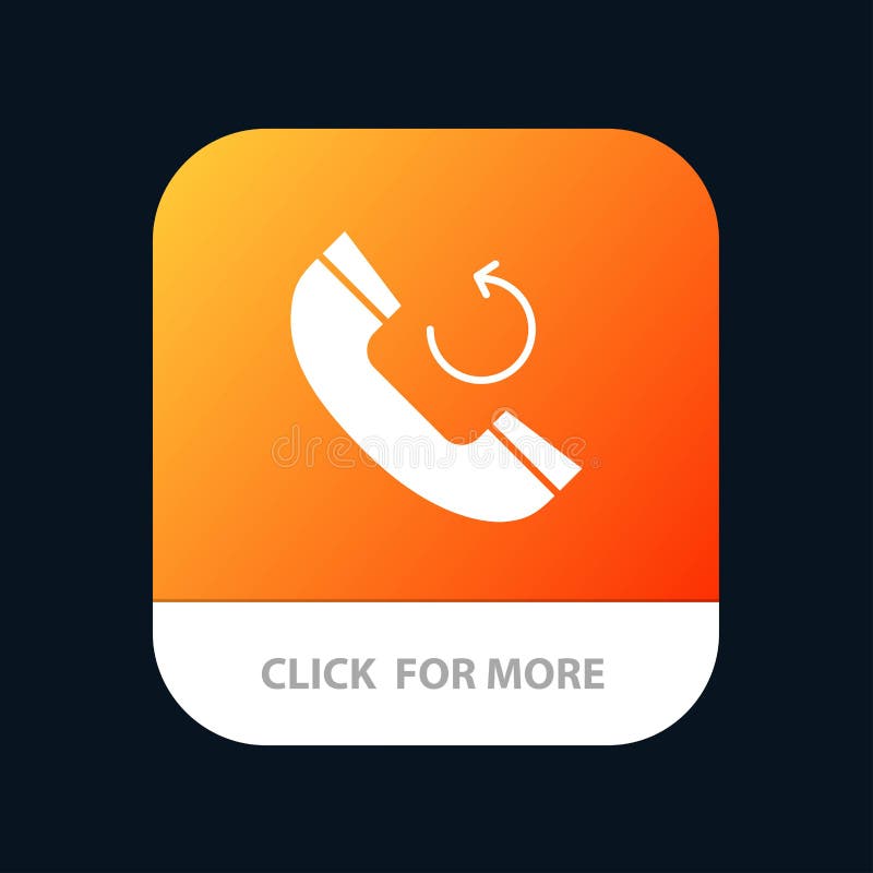 Call, Phone, Callback Mobile App Button. Android and IOS Glyph Version ...