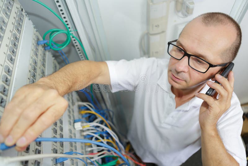 Call on Phone while Fixing Panel Stock Photo - Image of fault, vocation ...