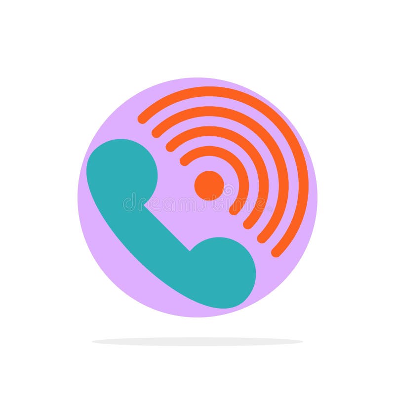 Call, Phone, Receiver, Ring, Signals Abstract Circle Background Flat ...