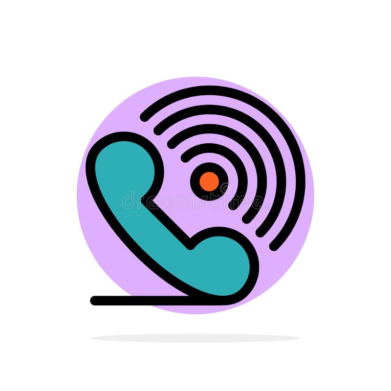 Call, Phone, Receiver, Ring, Signals Abstract Circle Background Flat ...