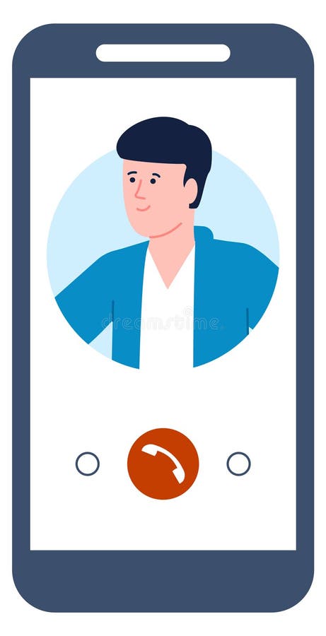 Call Ring on Smartphone Screen. Cell Phone Device Stock Illustration ...