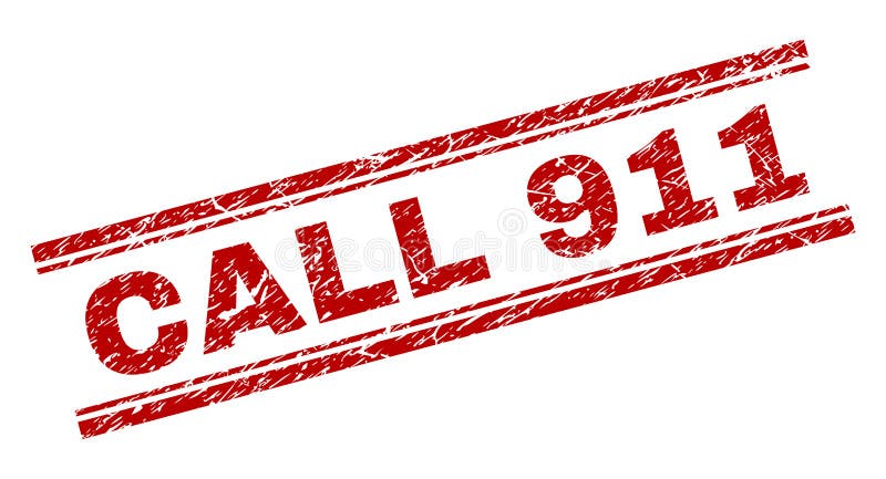 Scratched Textured CALL 911 Stamp Seal Stock Vector - Illustration of ...