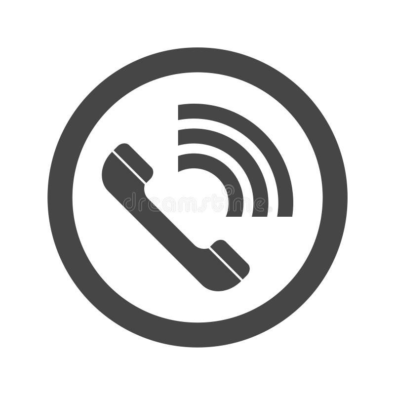 Call sign icon, Phone icon stock vector. Illustration of design - 124928664