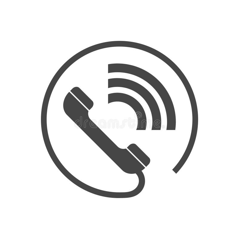 Call sign icon, Phone icon stock vector. Illustration of contact ...