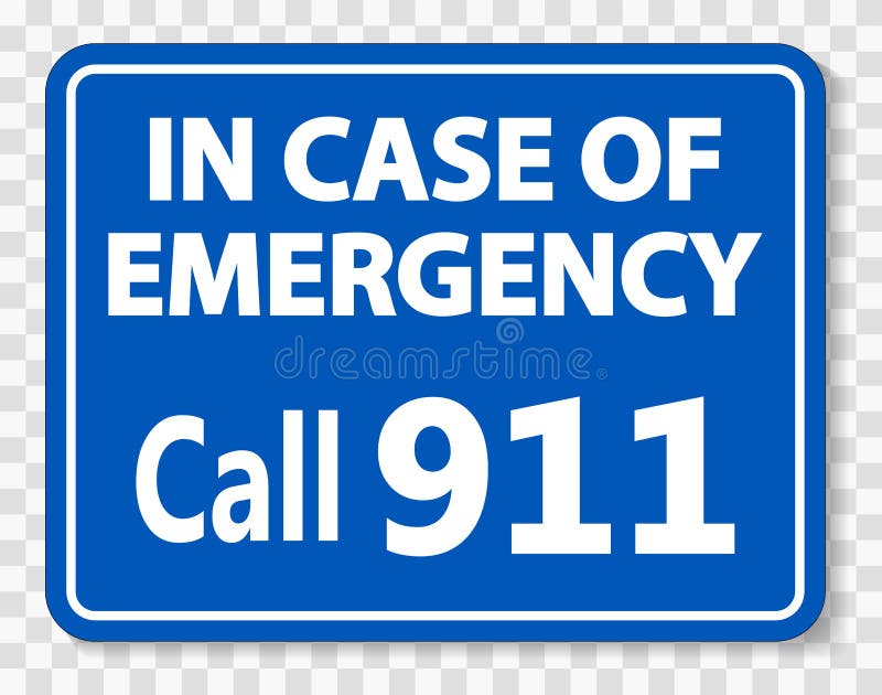 Symbol Call 911 Sign on Transparent Background Stock Vector ...