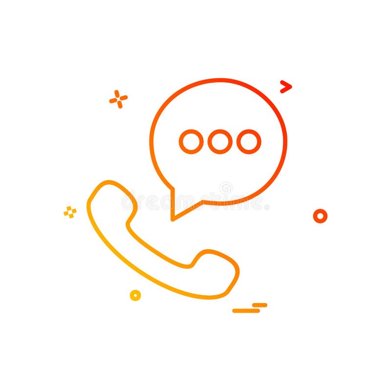 Call Sms Chat Icon Vector Design Stock Vector - Illustration of email ...