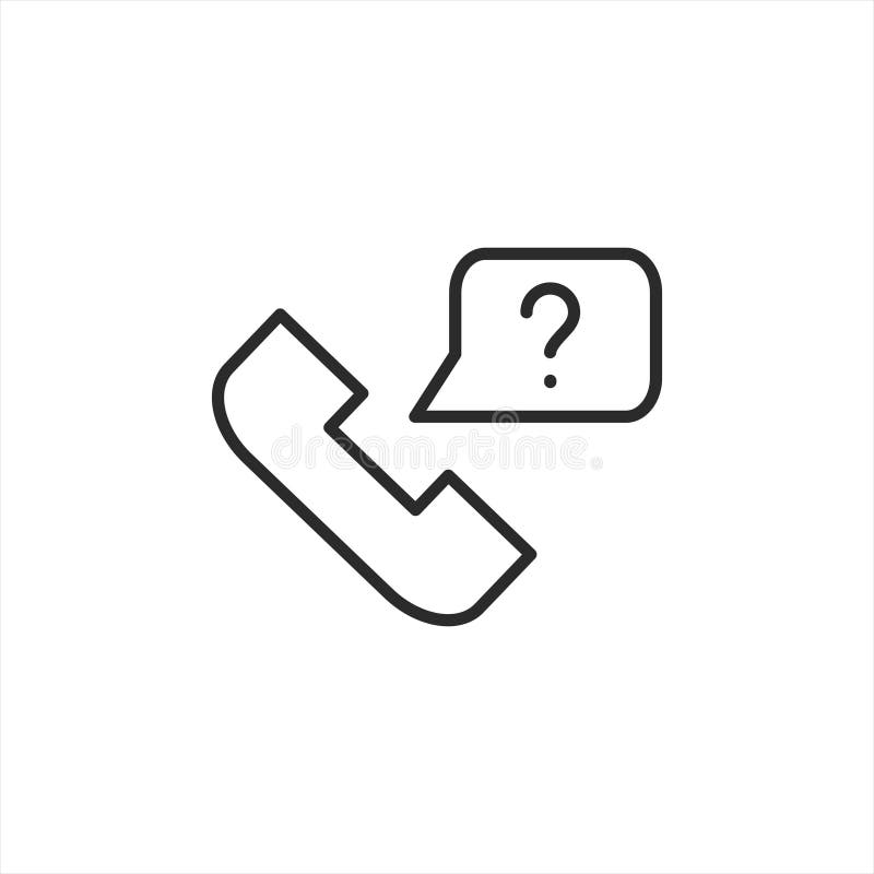 Call Support Inquiry Icon stock vector. Illustration of nonstop - 319867742