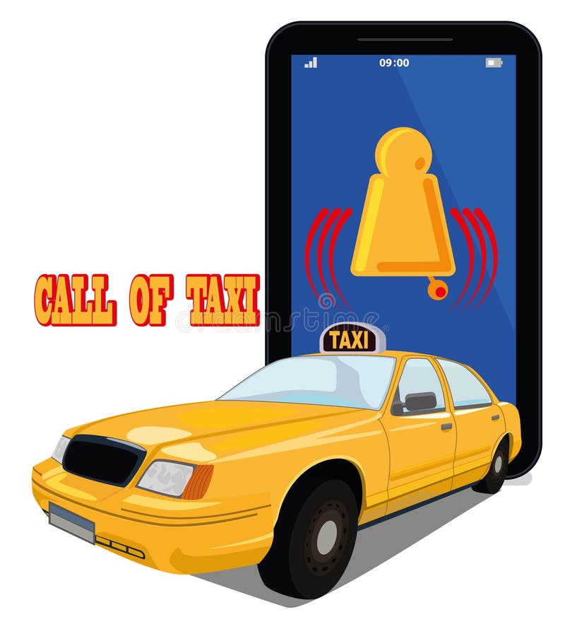 Call of taxi stock vector. Illustration of network, corporate - 28892289