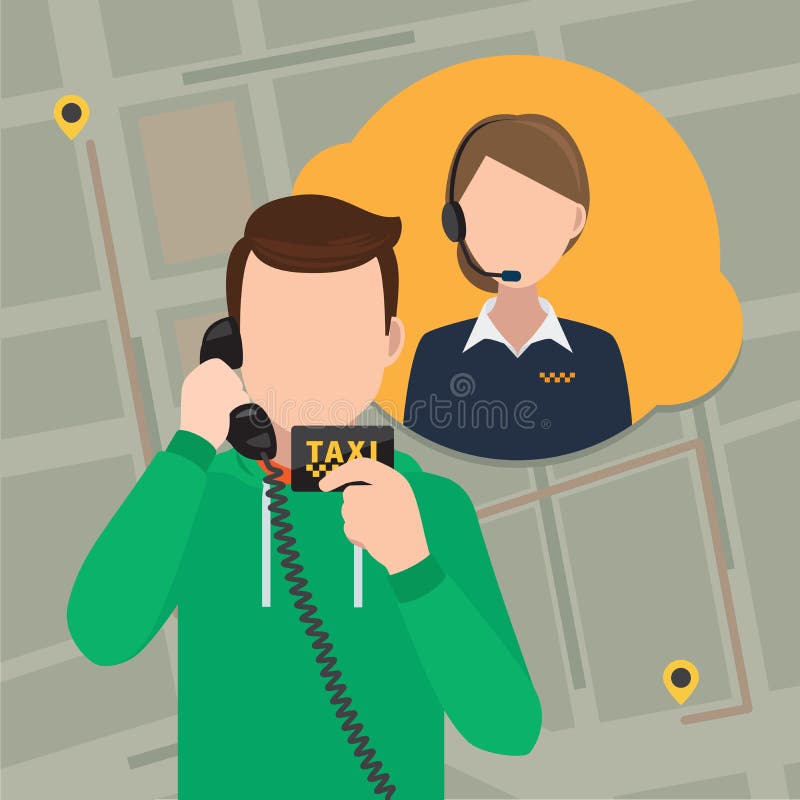 Call a taxi concept stock vector. Illustration of banner - 83987103