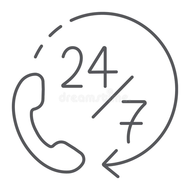 Assistance Line and Glyph Icon, Service and Help, Operator Sign, Vector ...