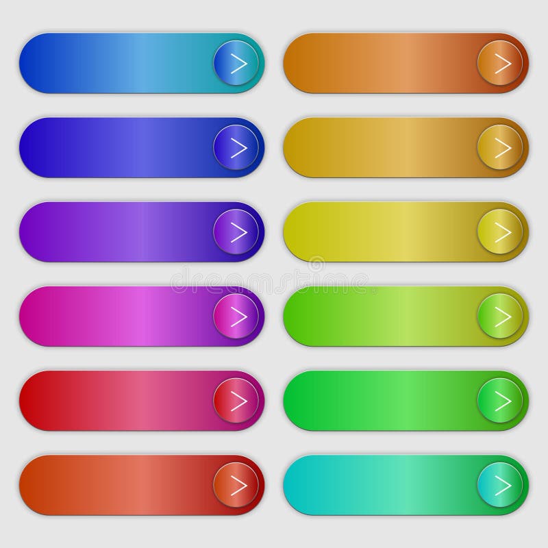 Call To Action Buttons Set Flat Design. Stock Illustration ...