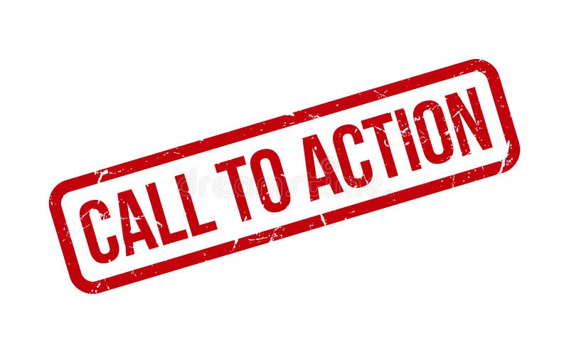 Call To Action Rubber Stamp. Red Call To Action Rubber Grunge Stamp ...