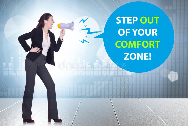 Call To Step Out of Your Comfort Zone Stock Illustration - Illustration ...