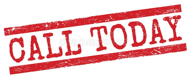 CALL TODAY Text on Red Lines Stamp Sign Stock Illustration ...