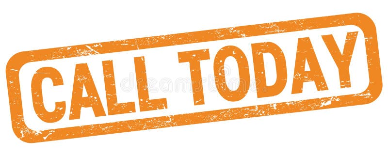 CALL TODAY Text Written on Orange Rectangle Stamp Stock Illustration ...