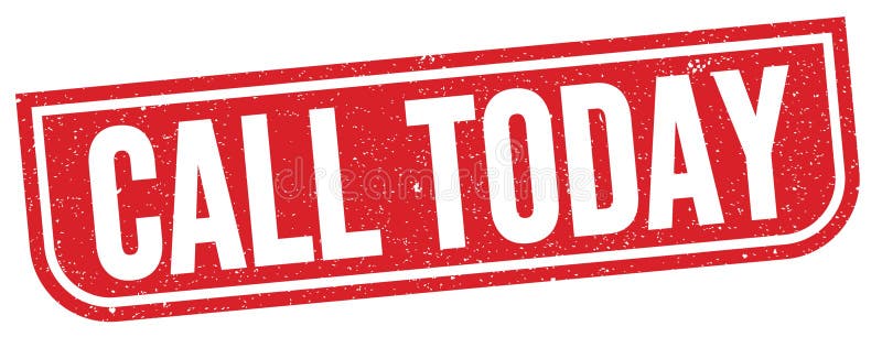 CALL TODAY Text Written on Red Stamp Sign Stock Illustration ...