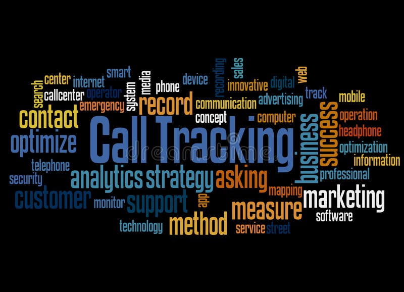Call Tracking Marketing Technology Word Cloud Concept 3 Stock ...