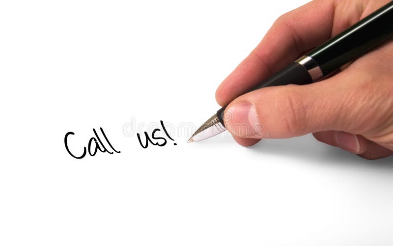 Call us stock photo. Image of proposal, closeup, paper - 10763992