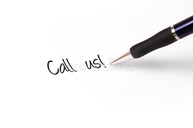 Call us stock image. Image of call, pencil, sentence - 11123841